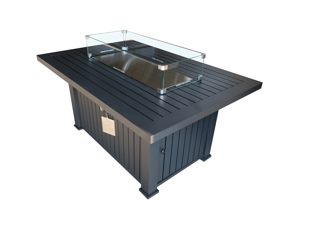 Rectangular Fire Table – Black – Mountain House Furniture